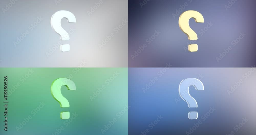 Animated Question Mark 3d icon 3d Icon Loop Modules for edit with alpha ...