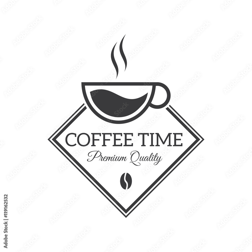 Coffee Logo Badge Vintage and Retro Concept Design v.5 Stock Vector ...