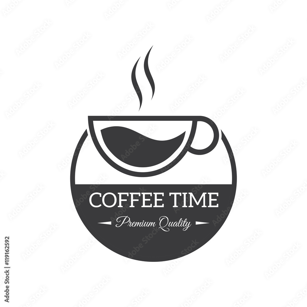Coffee Logo Badge Vintage and Retro Concept Design v.4 Stock Vector ...
