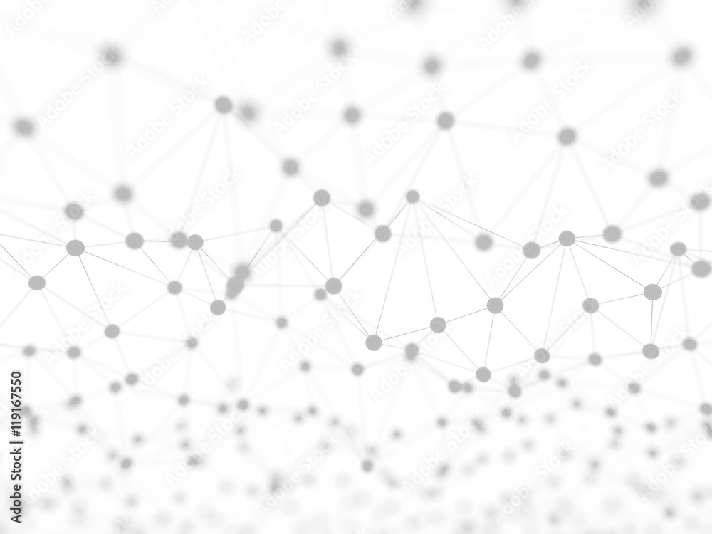 Abstract Neural Network Isolated on White Background 3d Illustration ... Abstract Neural Network Isolated on White Background 3d Illustration ...