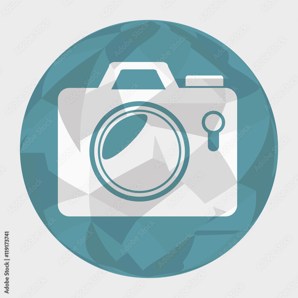camera photographic circle icon vector illustration graphic Stock ...