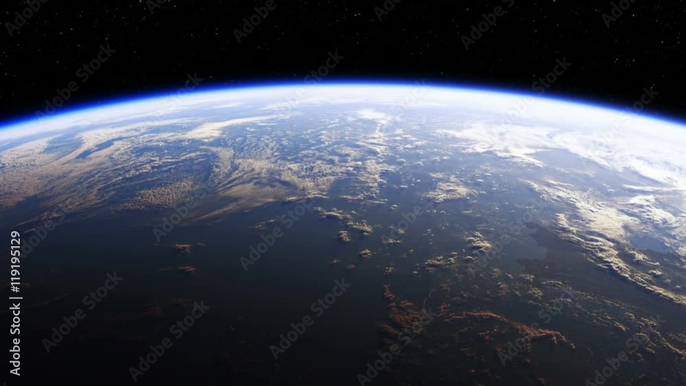 Amazing View Of Planet Earth From Space. Realistic 3d Animation. Ultra ...