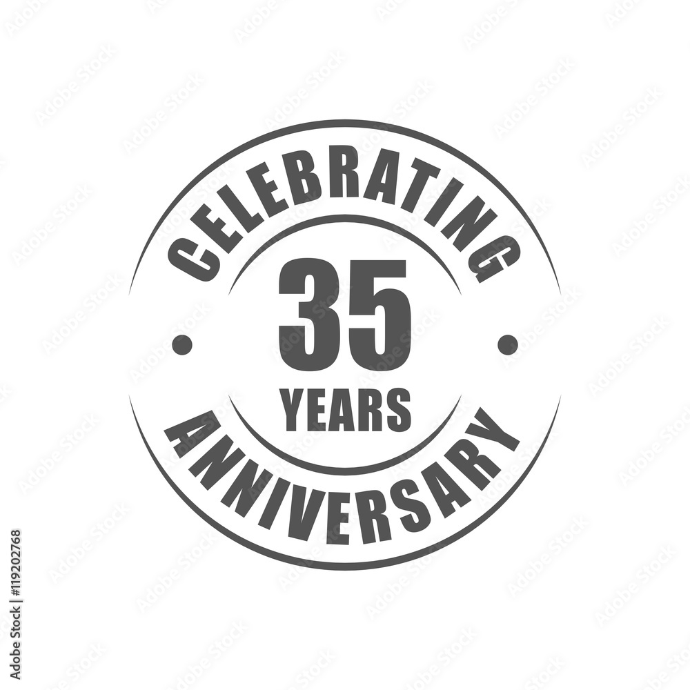 35 years celebrating anniversary logo Stock Vector | Adobe Stock