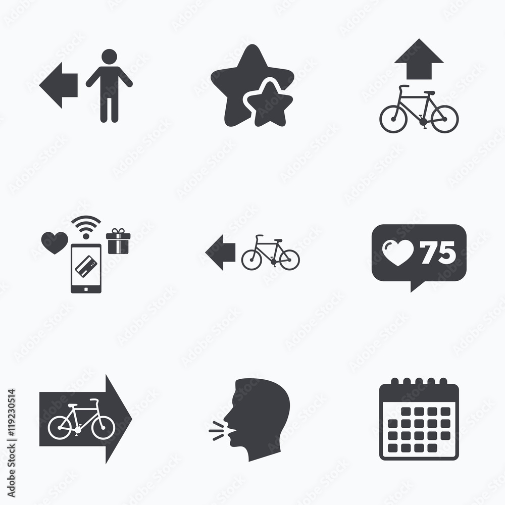 Pedestrian road icon. Bicycle path trail sign. Stock Vector | Adobe Stock