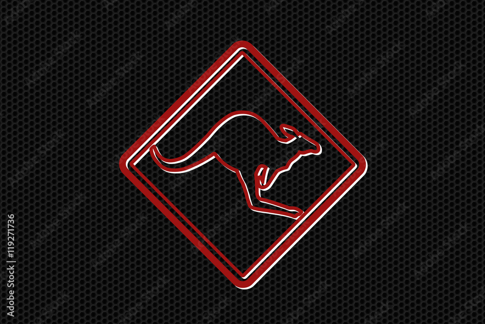 Red Triangle With Kangaroo Logo