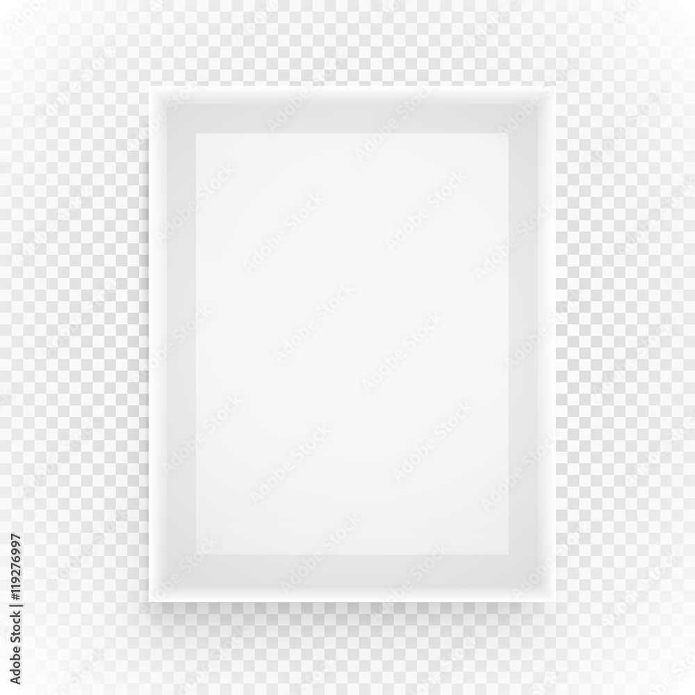 Empty picture frame isolated on transparent background Stock Vector ...