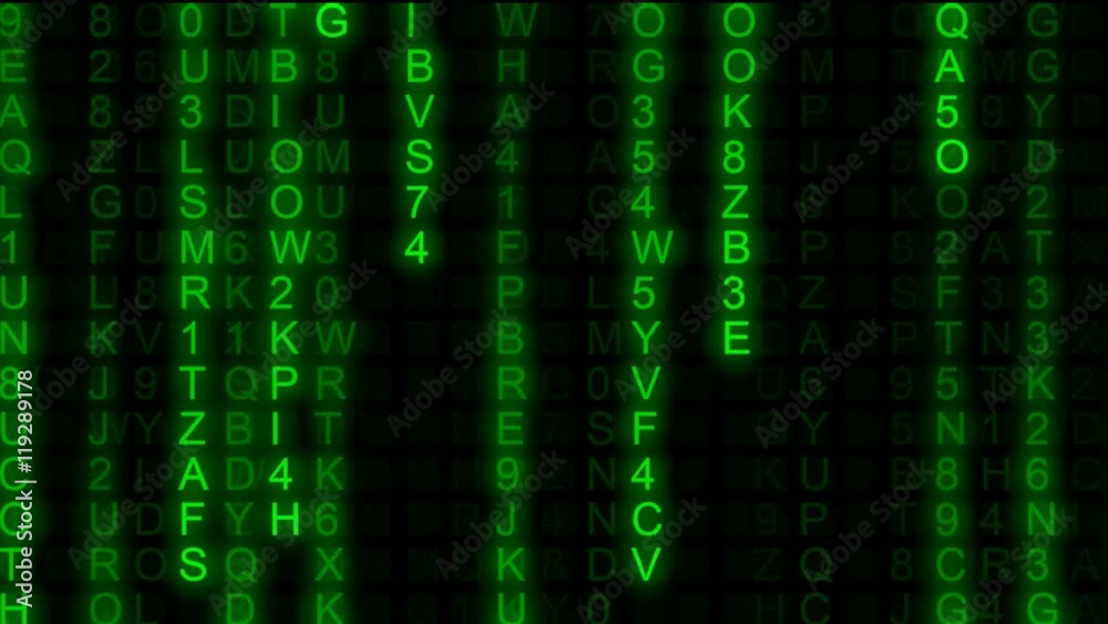 Stockvideo Code rain (random computer symbols falling down): a popular ...