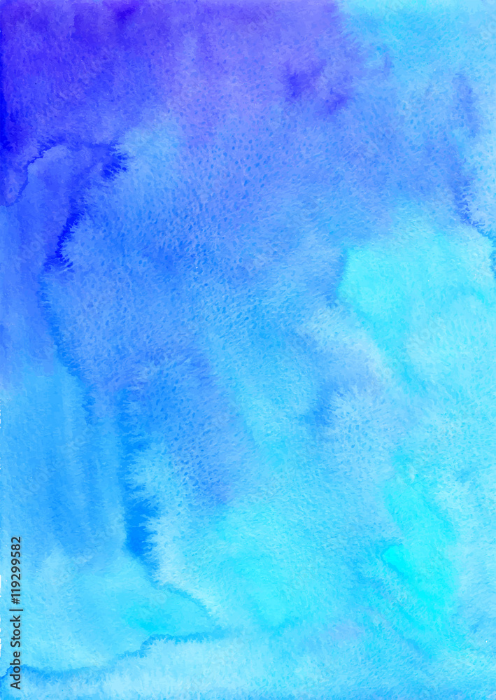 Blue watercolor vector background Stock Vector | Adobe Stock