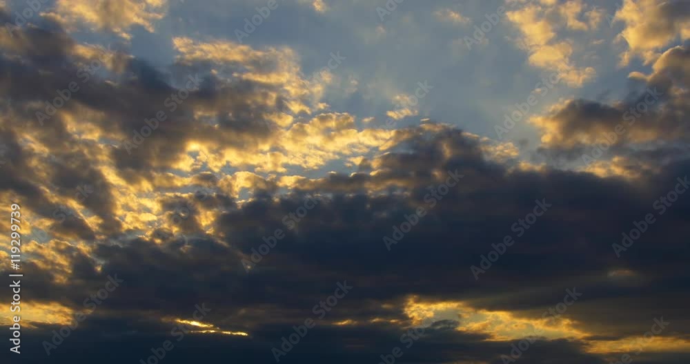 Cloudy Sunset Sky Colors At Dawn Stock Video | Adobe Stock