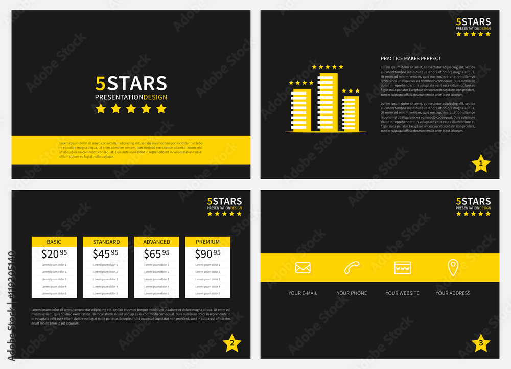 Presentation vector layout for corporate documents, report, proposal ...