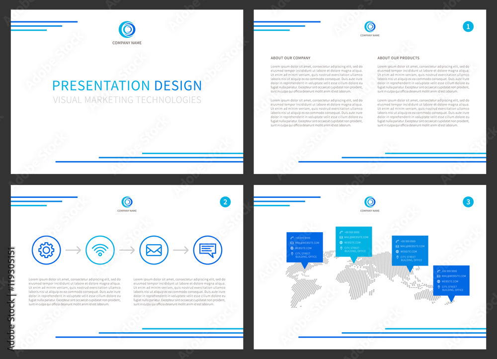 Presentation vector layout for corporate documents, report, proposal ...