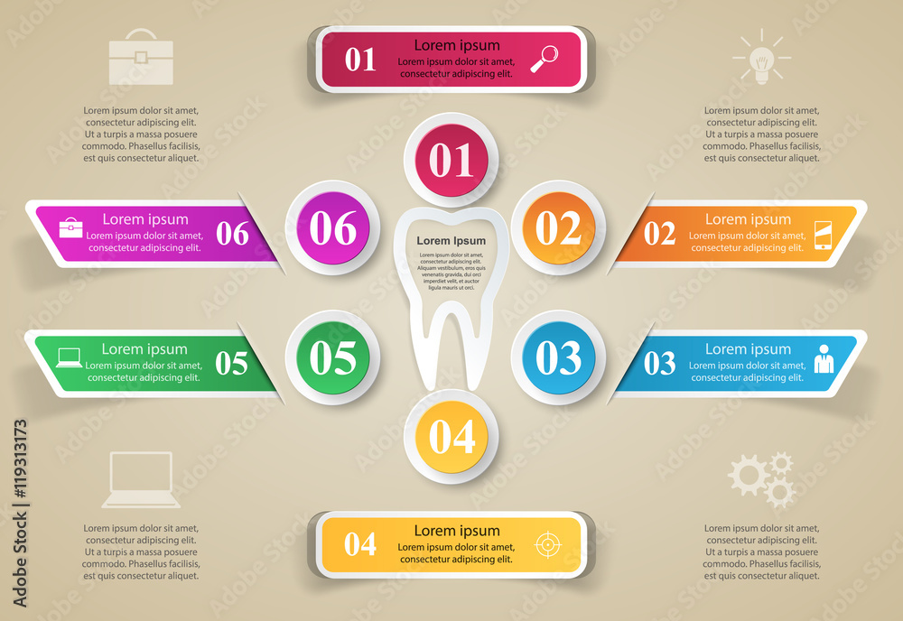 Infographic Chart With Teeth Numbers Customdesigned