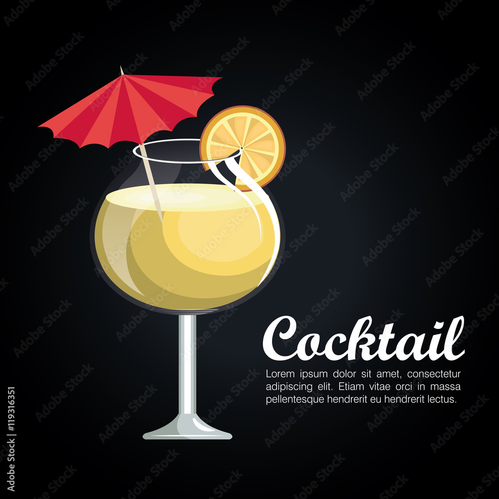 cocktail tropical poster bar icon vector illustration design Stock ...