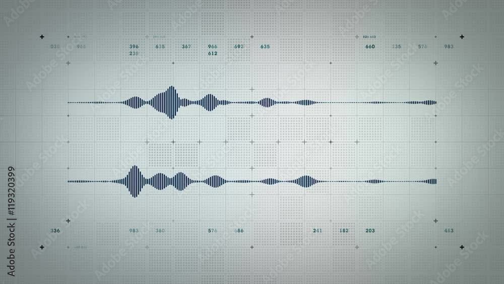 Video „4K Audio Waveform Stereo Blue Lite - A visualization of audio ...