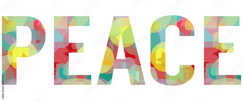 Peace transparent abstract symbol isolated on white Stock Illustration ...
