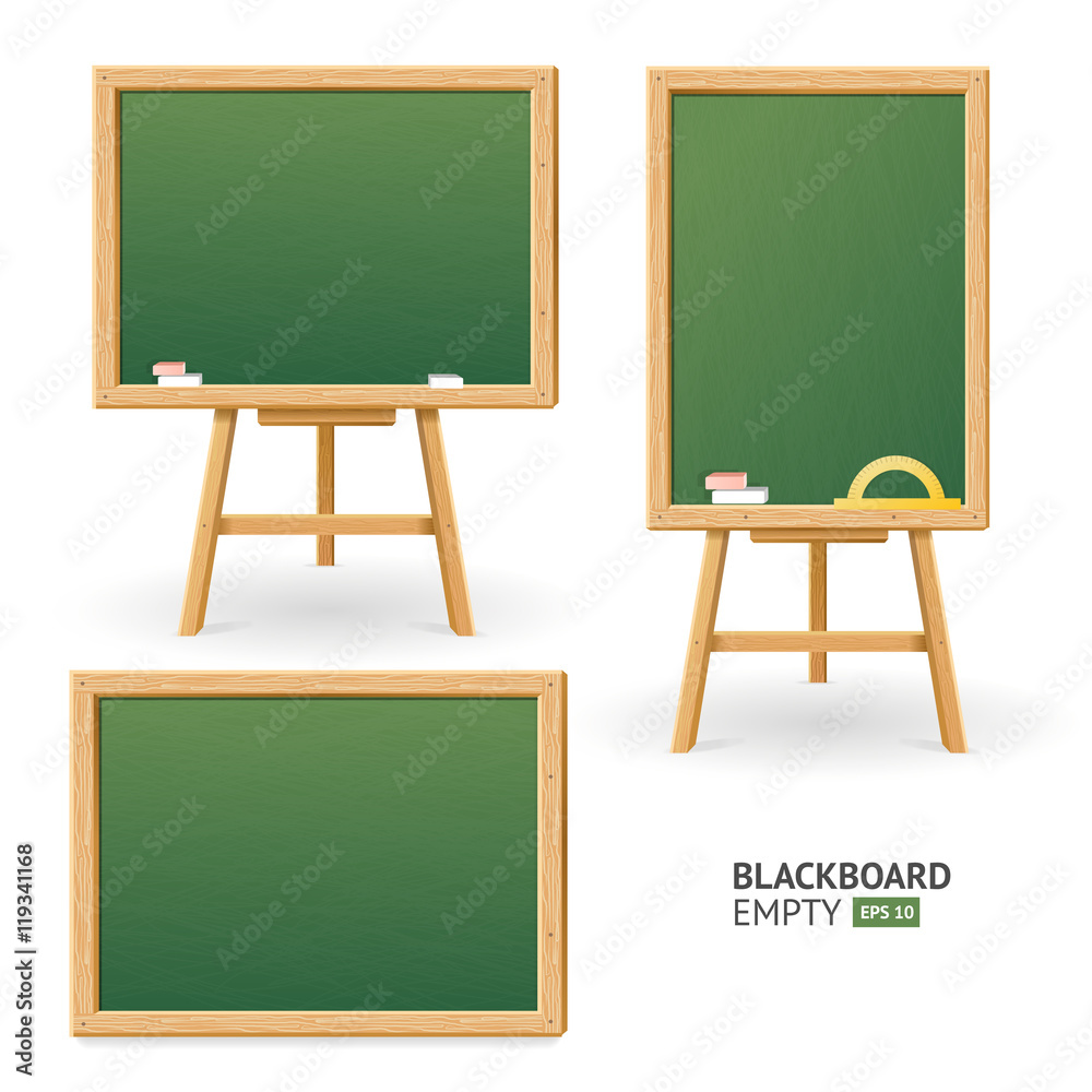 Green Board Set. Different View. Vector Stock Vector | Adobe Stock