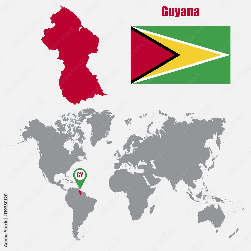 Guyana world map