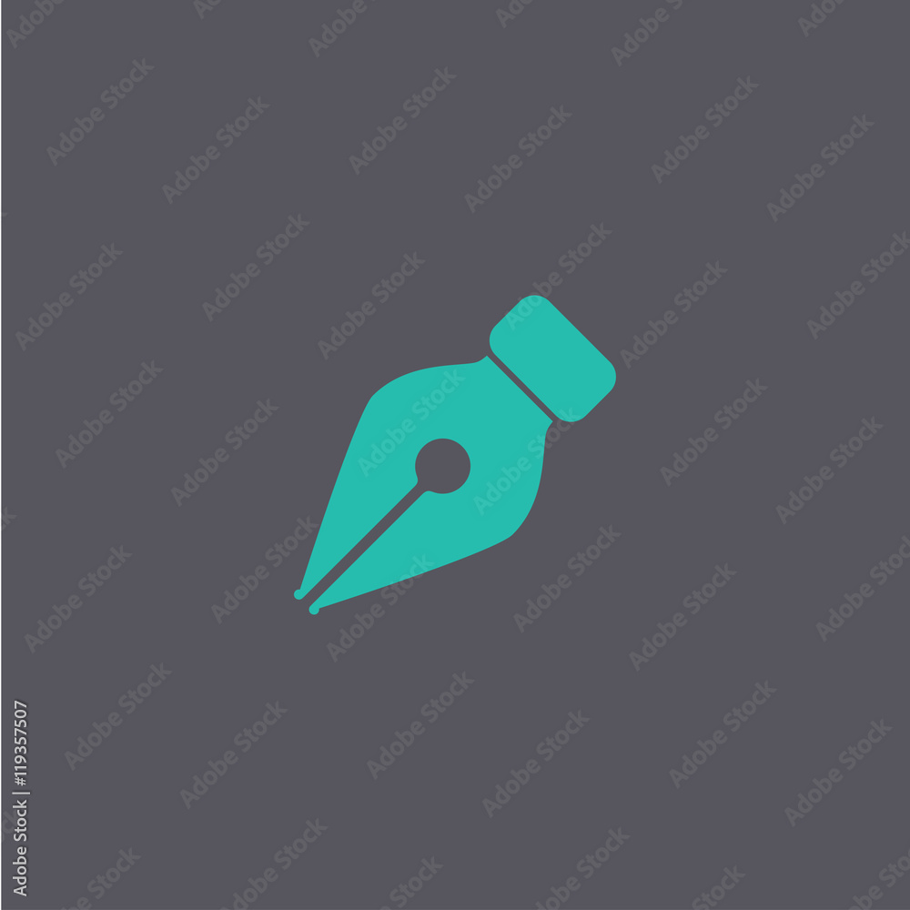 Ink pen Icon Isolated Stock Vector | Adobe Stock