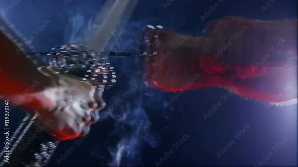 Japanese samurai warriors fighting with swords. Sword battle. Two ...