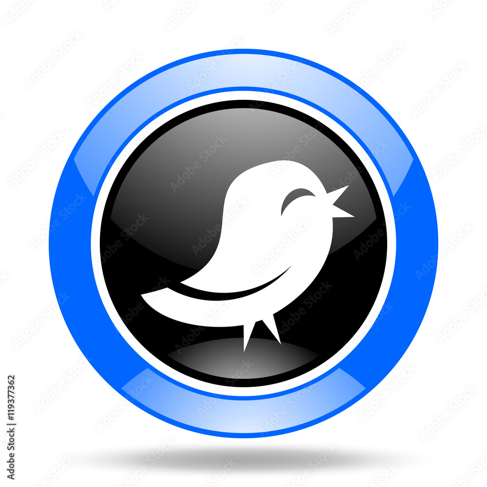 Black Round Twitter Icon