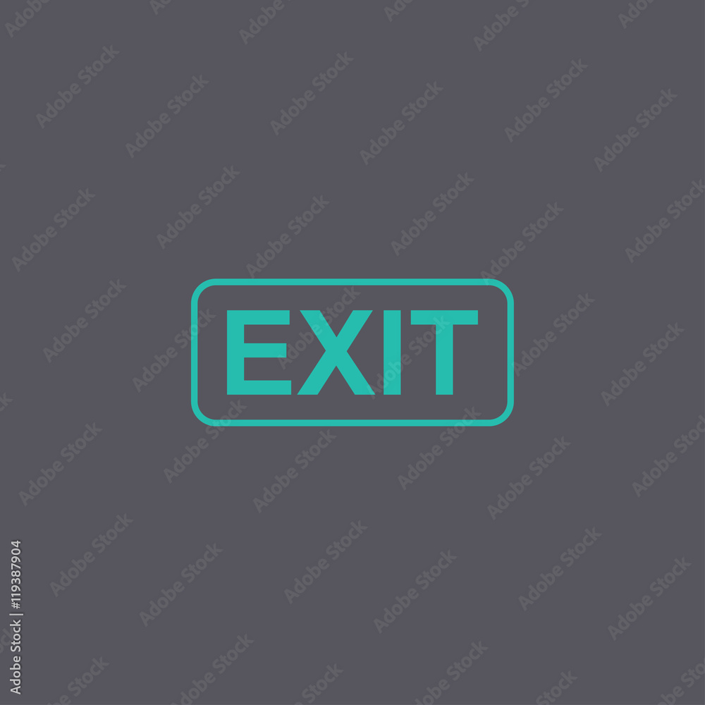 EXIT Icon. Vector concept illustration for design Stock Vector | Adobe ...