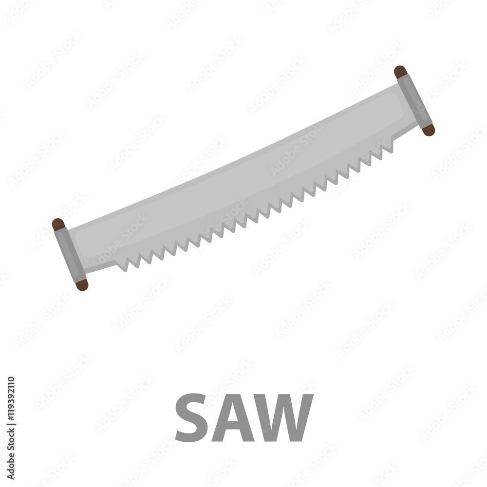 Saw vector icon in cartoon style for web Stock Vector | Adobe Stock