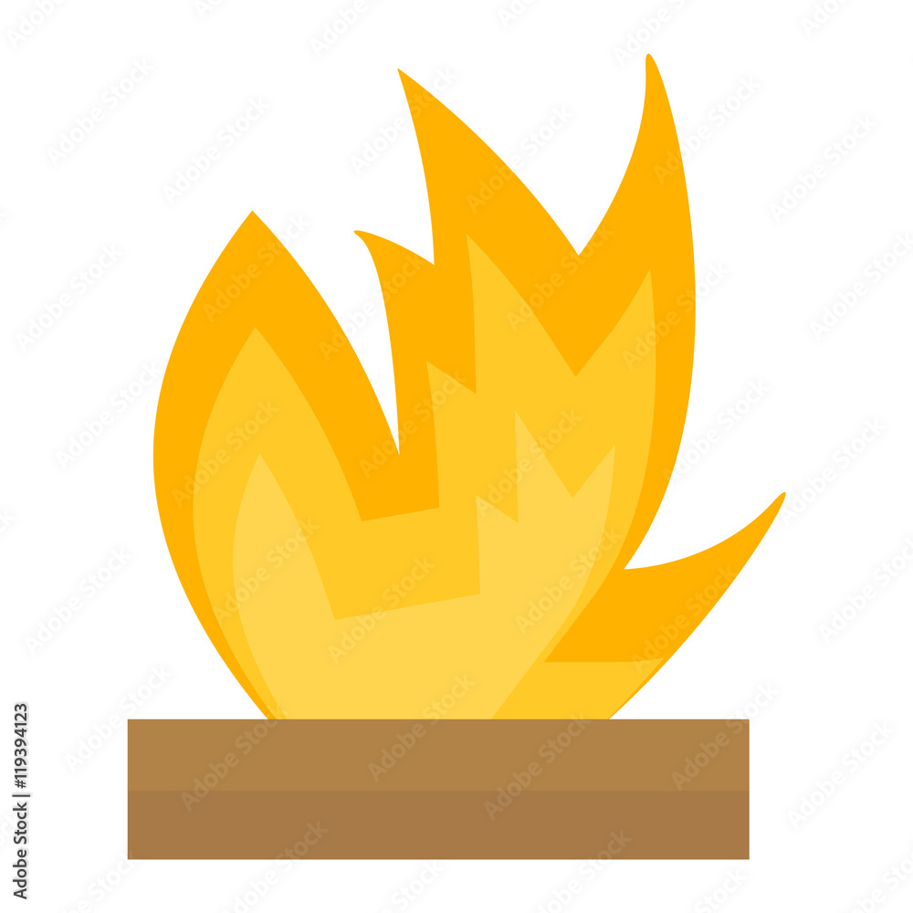 Fire flame hot burn and fire flame vector icon. Warm inferno danger ...