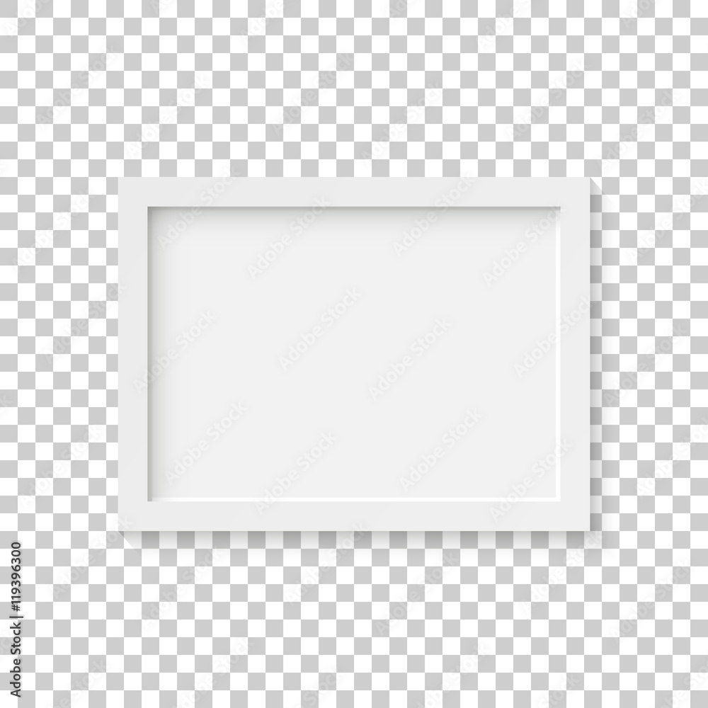 White picture frame vector illustration Stock Vector | Adobe Stock