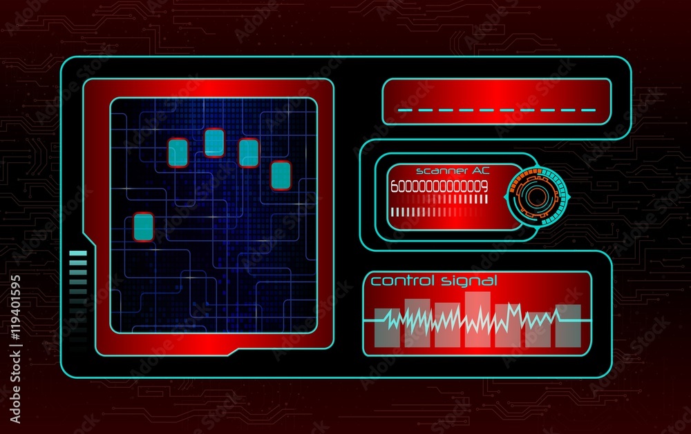 Scanning human fingerprint technology background Stock Vector | Adobe Stock