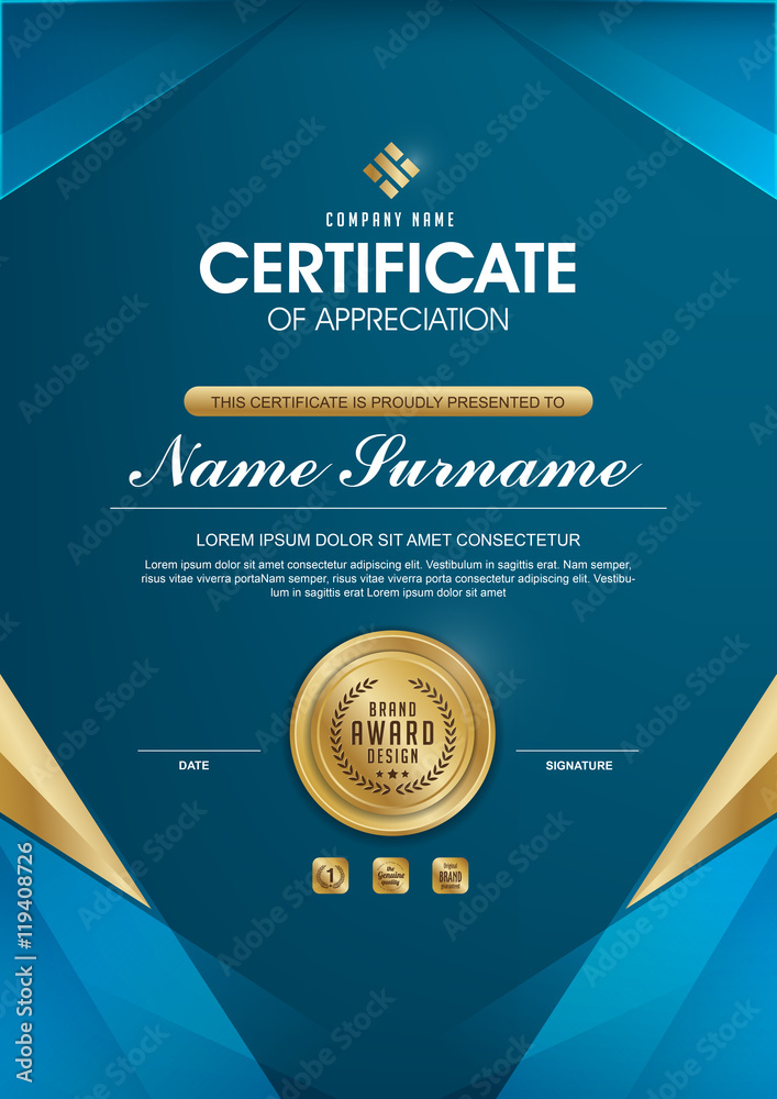 certificate template ,Vector illustration Stock Vector | Adobe Stock
