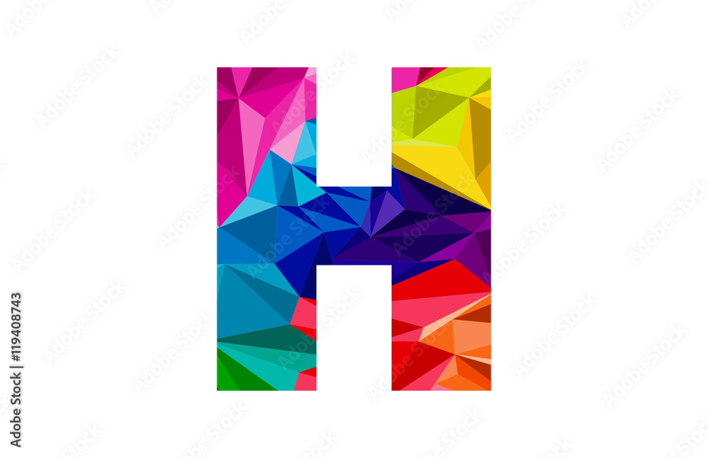 Colorful Letter H