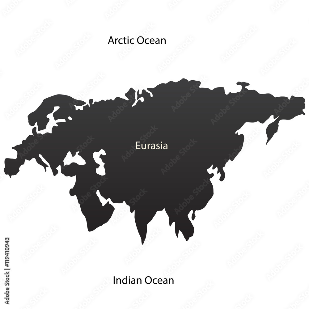 Eurasia Continent Stock Vector | Adobe Stock