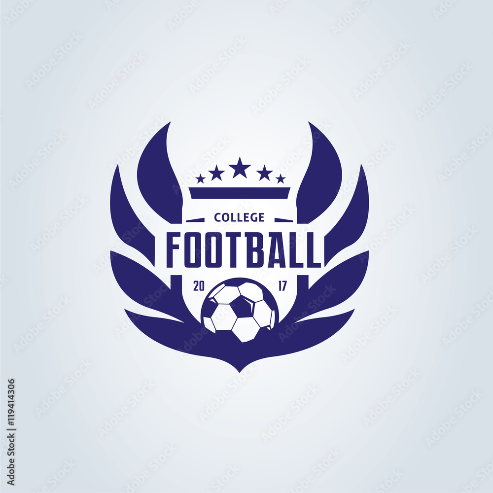 Football college logo,football logo,vector logo template Stock Vector ...
