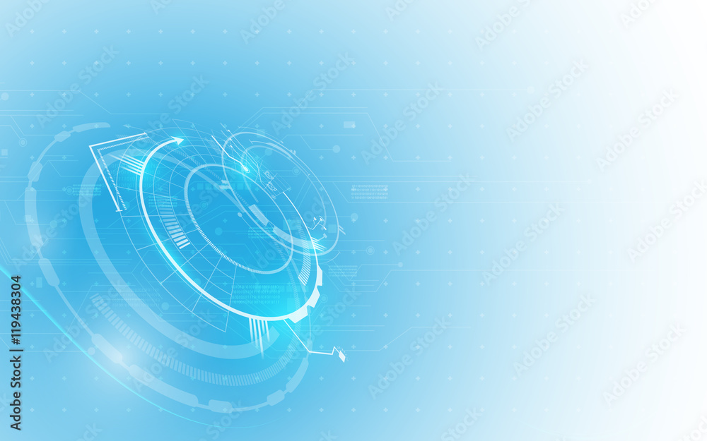 Poster blue design technology innovation concept background – Wall Art ...