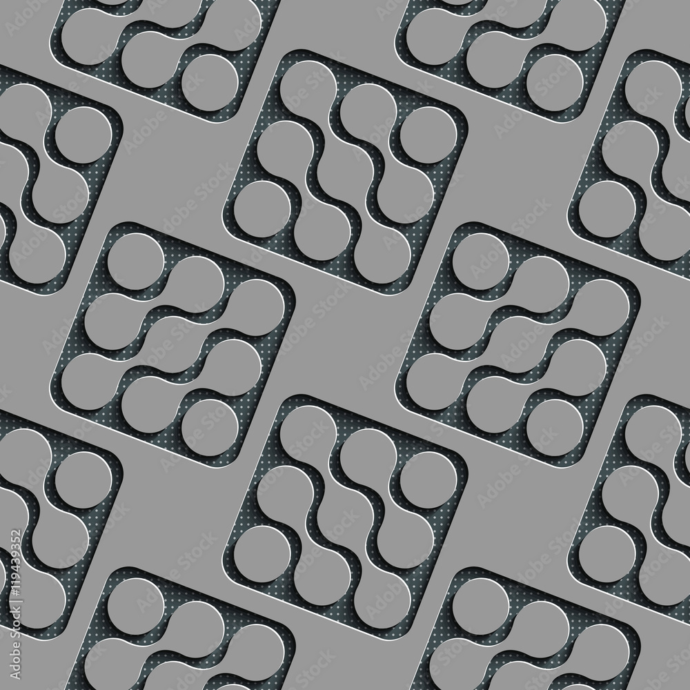 Seamless Curved Shape Pattern Stock Vector | Adobe Stock