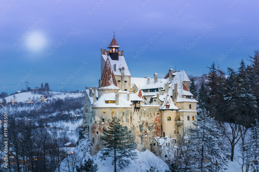 The medieval Castle of Bran, home of vampire and Count Dracula Legend ...