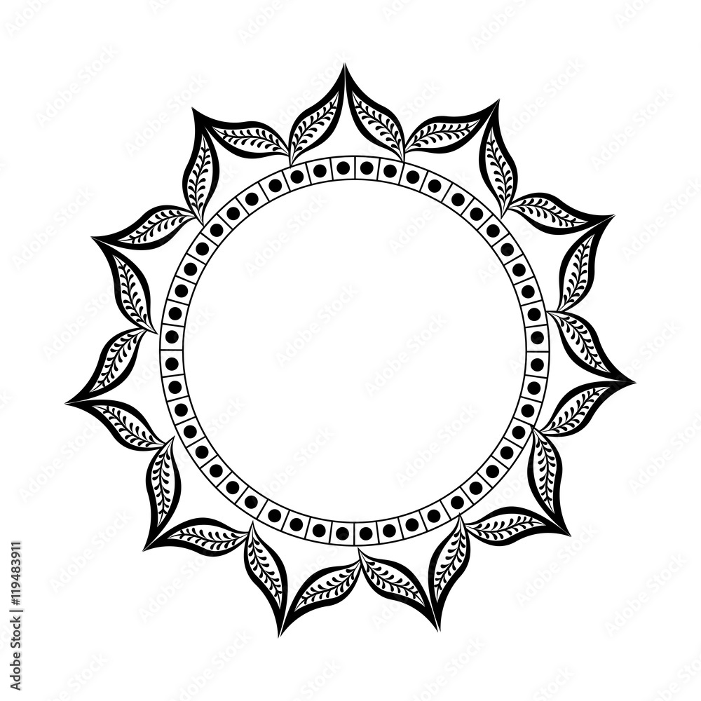 bohemian frame ethnic Stock Vector | Adobe Stock