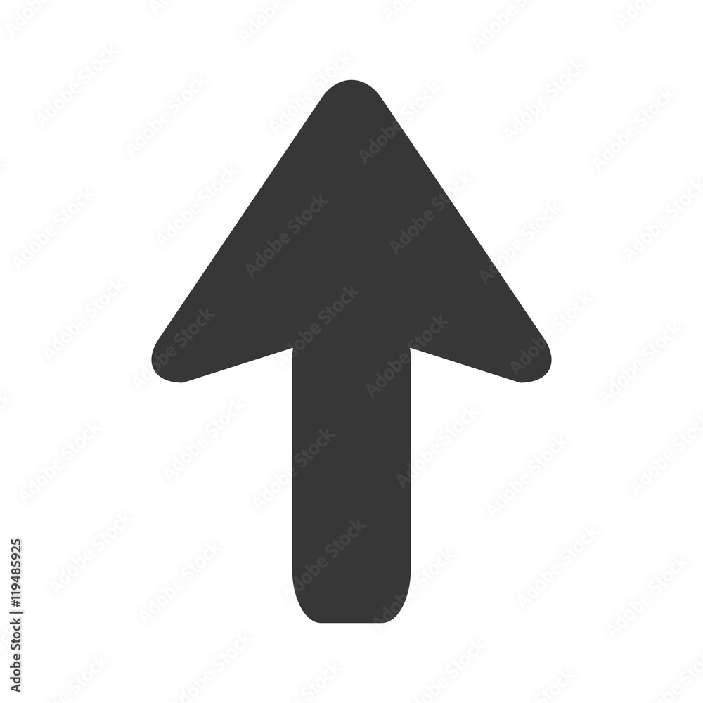 arrow up direction sign shape orientation silhouette vector ...