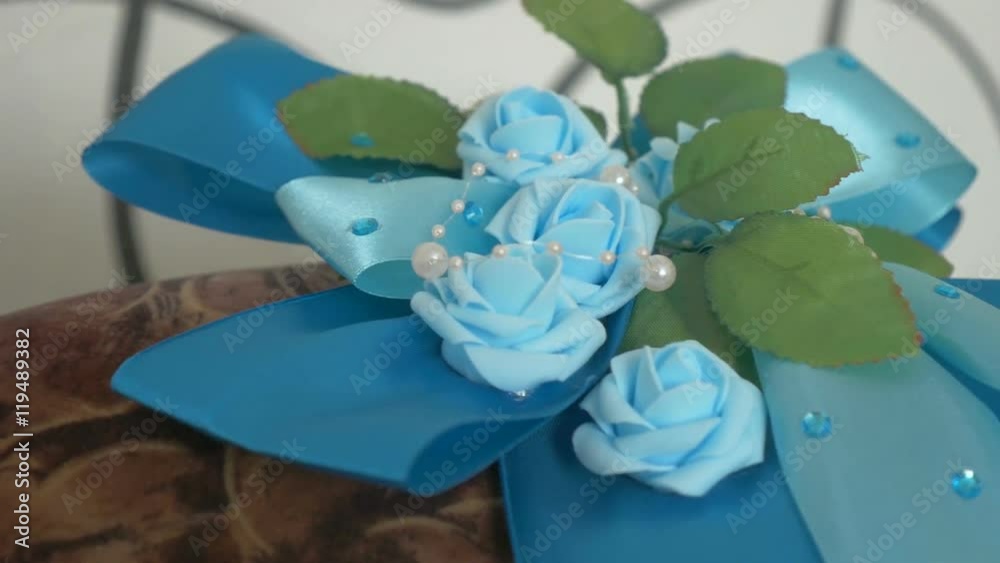 video Wedding small blue roses Stock Video | Adobe Stock