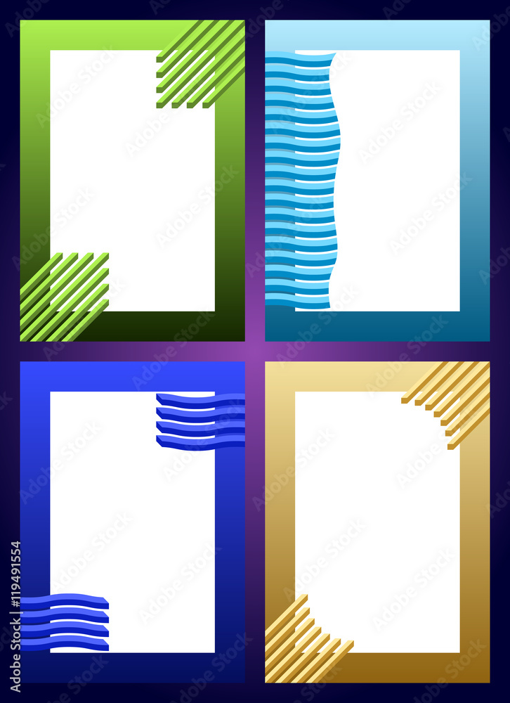 Book cover background set. Stock Vector | Adobe Stock