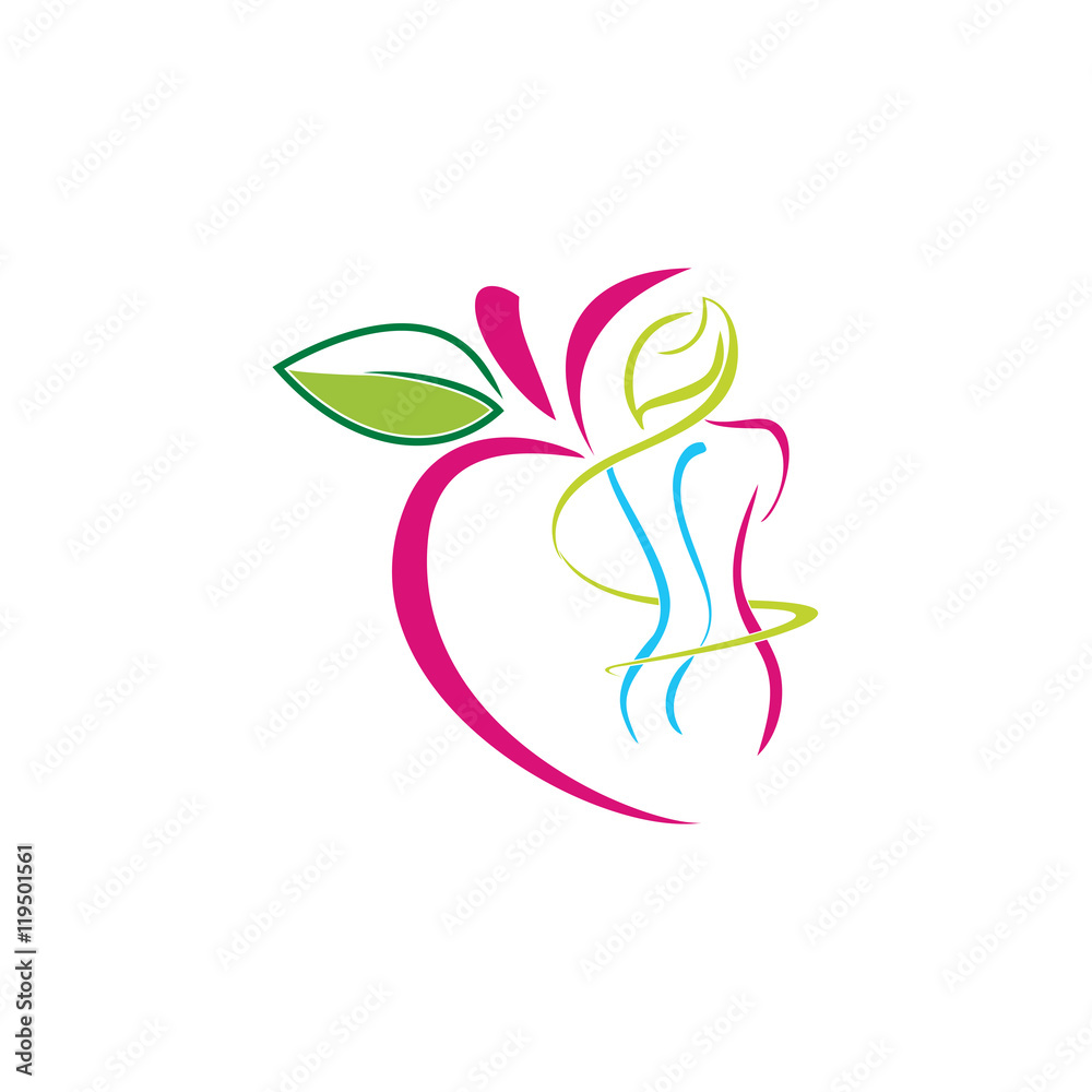 Beauty Girl slim Logo Stock Vector | Adobe Stock