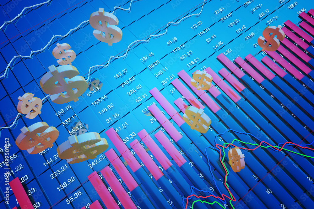 Stock market and currency symbols Stock Photo | Adobe Stock