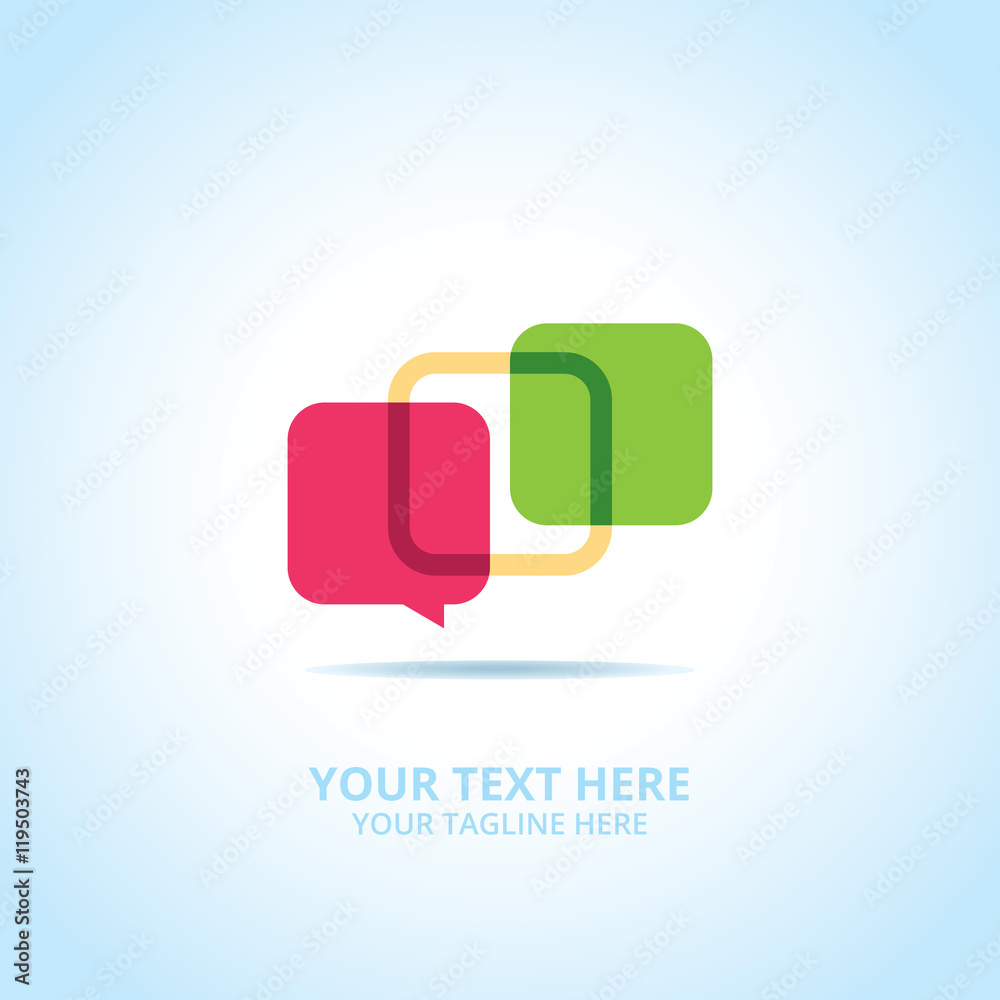 Abstract Communication logo, design concept, emblem, icon, flat ...