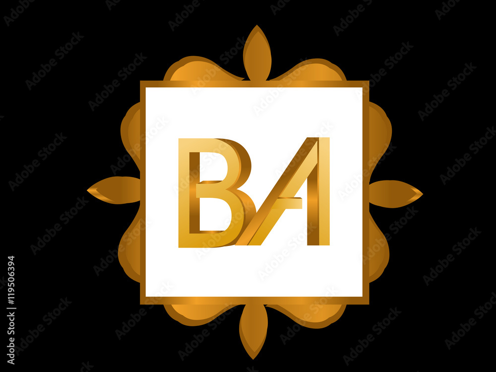 BA Initial Logo for your startup venture Stock Vector | Adobe Stock
