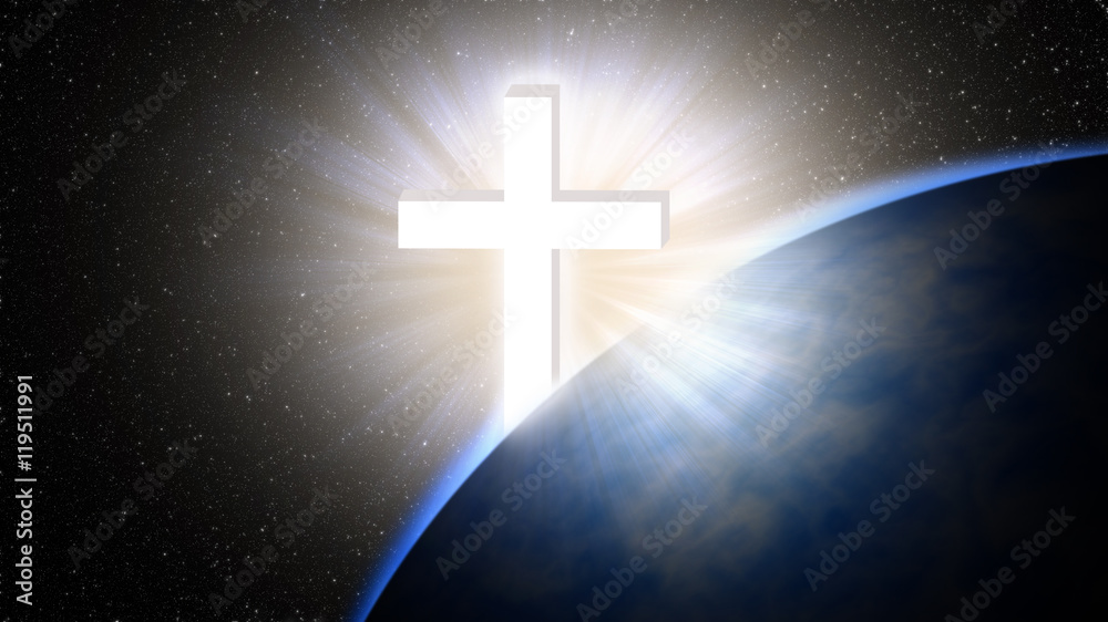 Jesus Christ cross. Easter, resurrection concept. Jesus cross rises ...