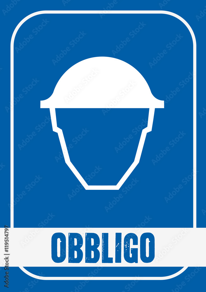 Segnali Obbligo BLU Stock Vector | Adobe Stock