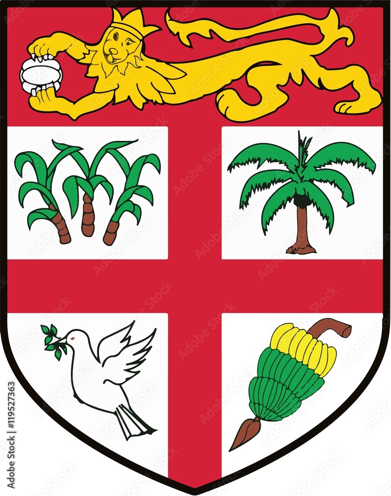 Fiji Coat of arm Stock Vector | Adobe Stock
