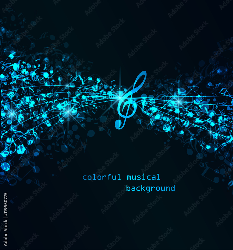 Vector musical background Stock Vector | Adobe Stock