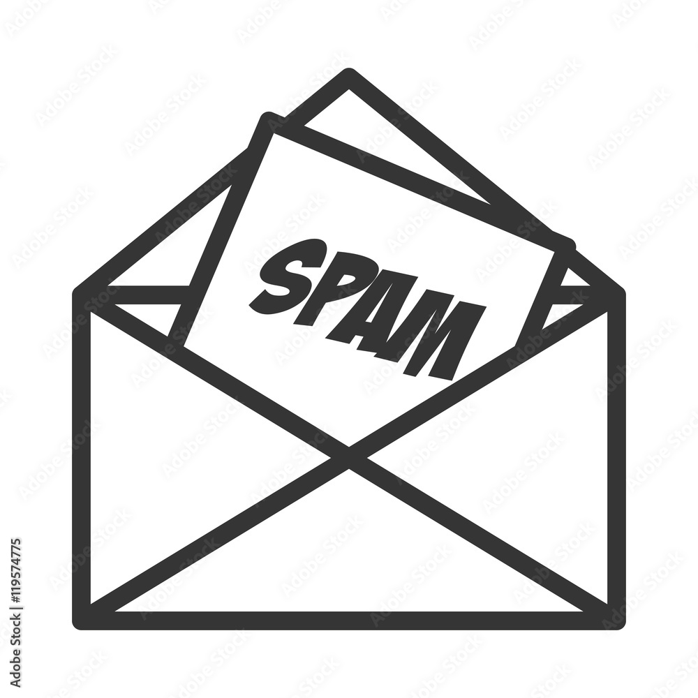 email spam message online isolated vector illustration eps 10 Stock ...