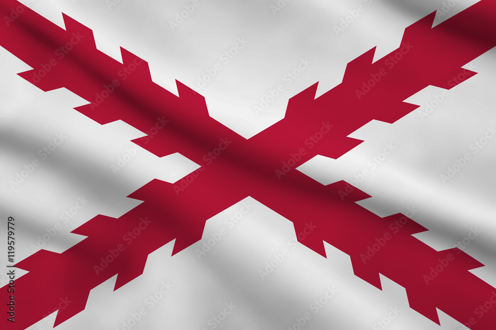 Cross of Burgundy Flag (former Spanish Kingdom) Stock Illustration ...